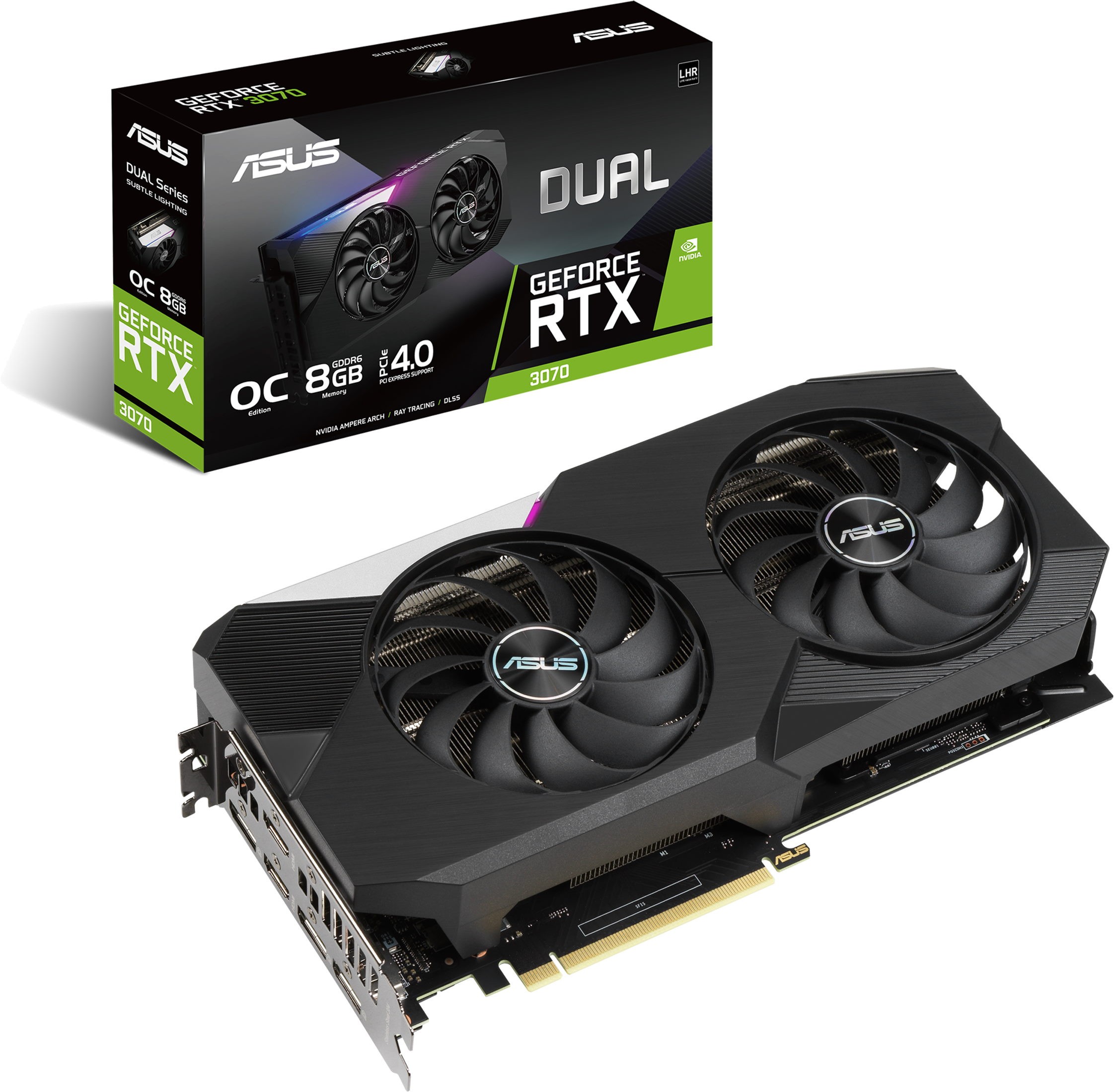 Видеокарта Asus GeForce RTX 3070 Dual OC V2 LHR 8GB, (DUAL-RTX3070-O8G ...
