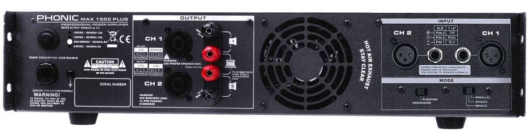 Phonic max 1500 amplifier
